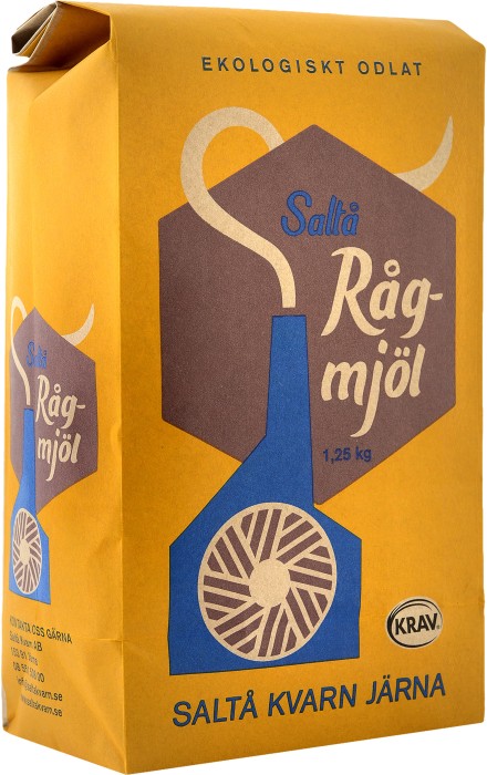 Saltå Kvarn Rugmel sammalt 1,25 kg - Helseogkost.no